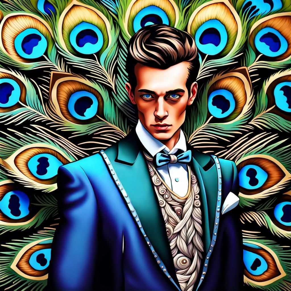 The Human Peacock - AI Generated Artwork - NightCafe Creator