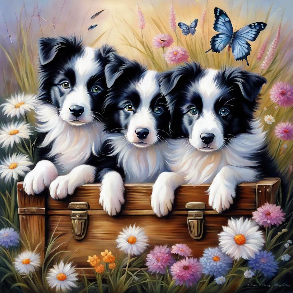 !! PUPPIES !! cute floppy ears - AI Generated Artwork - NightCafe Creator