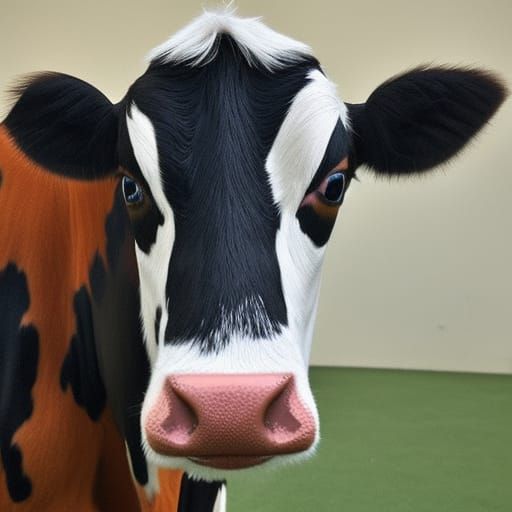 Cow Portrait by Lin Fengmian. - AI Generated Artwork - NightCafe Creator