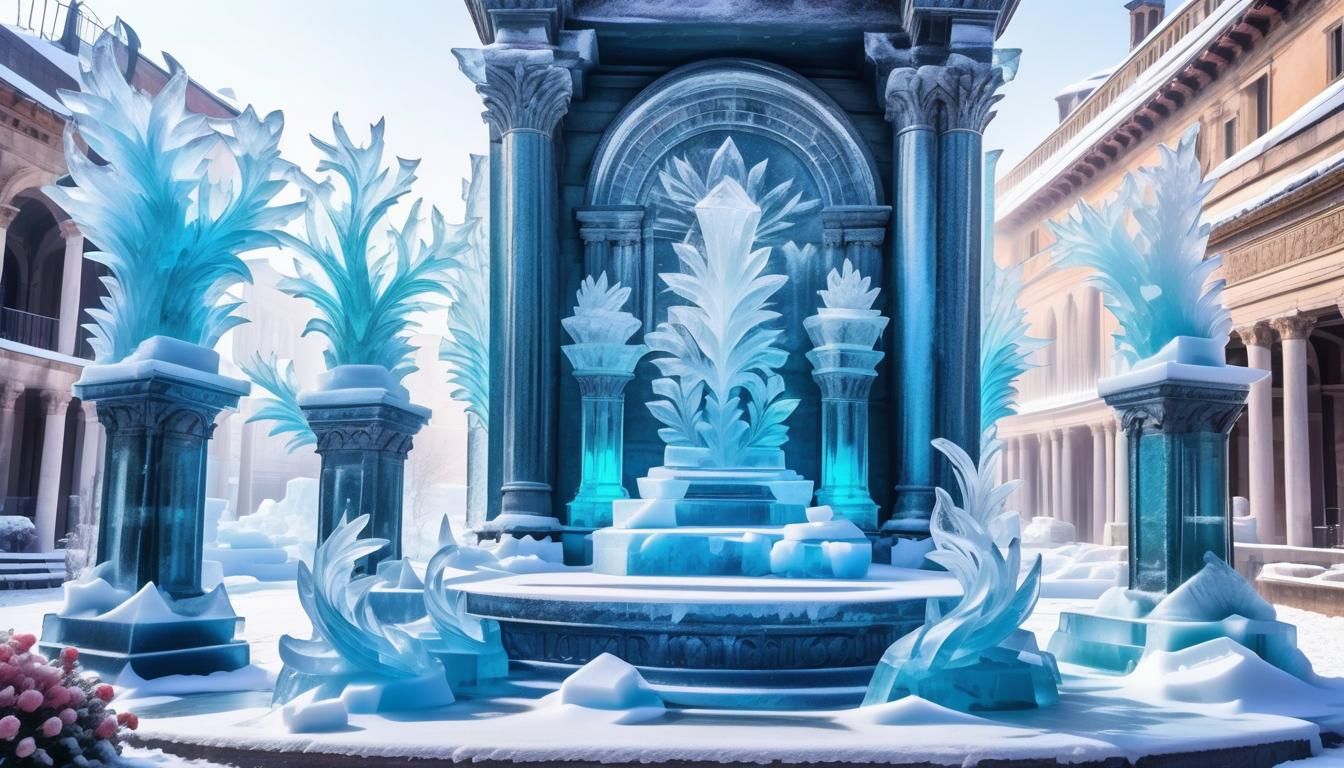 Ice Plaza - AI Generated Artwork - NightCafe Creator