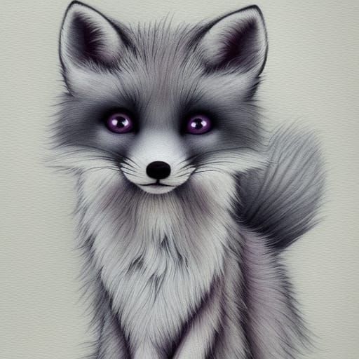 Silver fox - AI Generated Artwork - NightCafe Creator