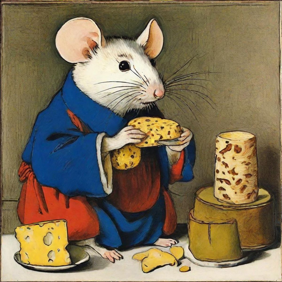 Father mouse bringing cheese Celebrating father figure by Hans Holbein ...