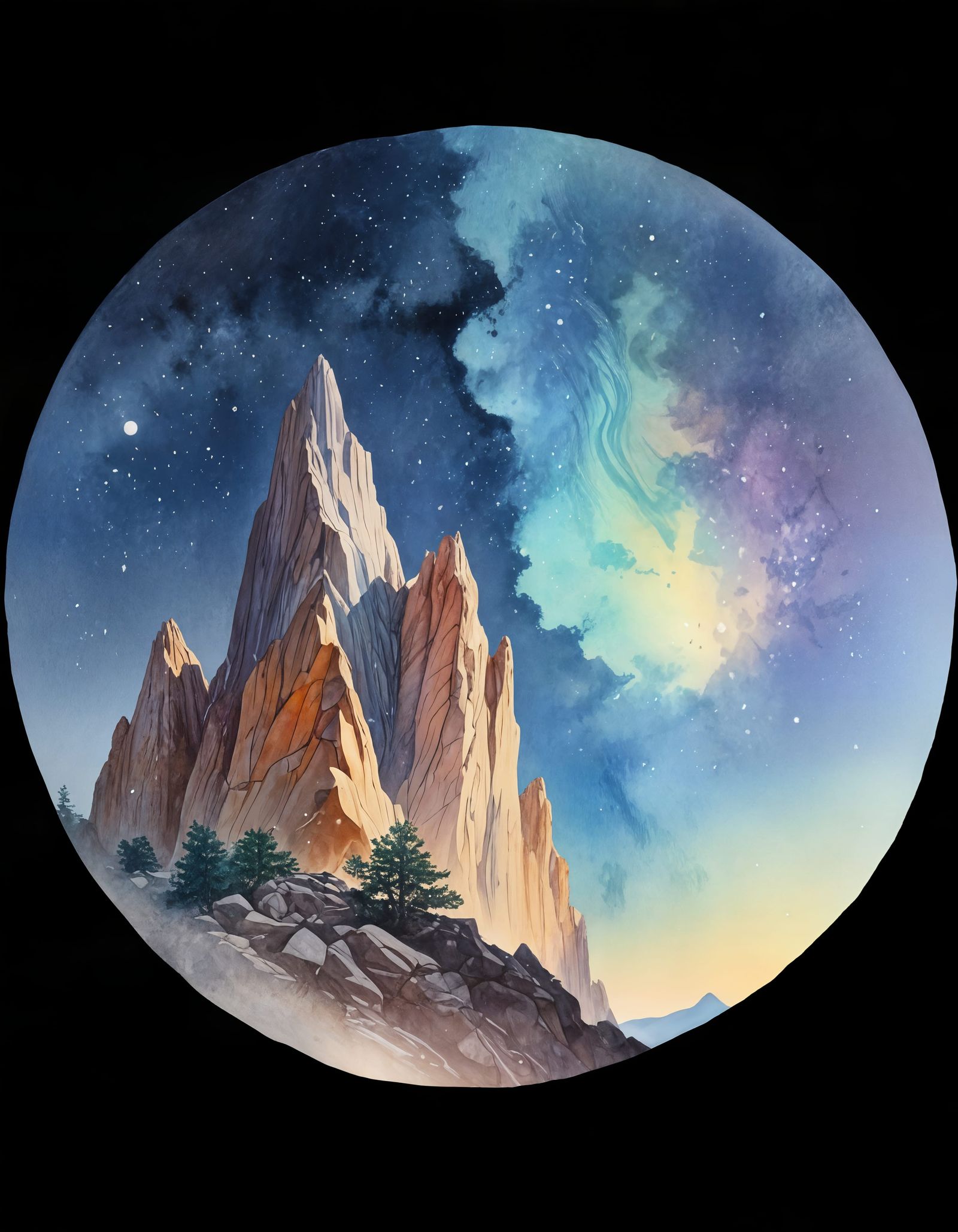 Surreal Landscape in Iridescent Shell Reality - AI Art