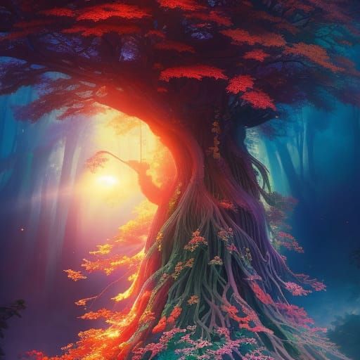 ancient tree - AI Generated Artwork - NightCafe Creator