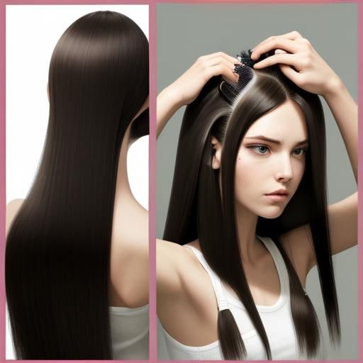 Combing hair - AI Generated Artwork - NightCafe Creator