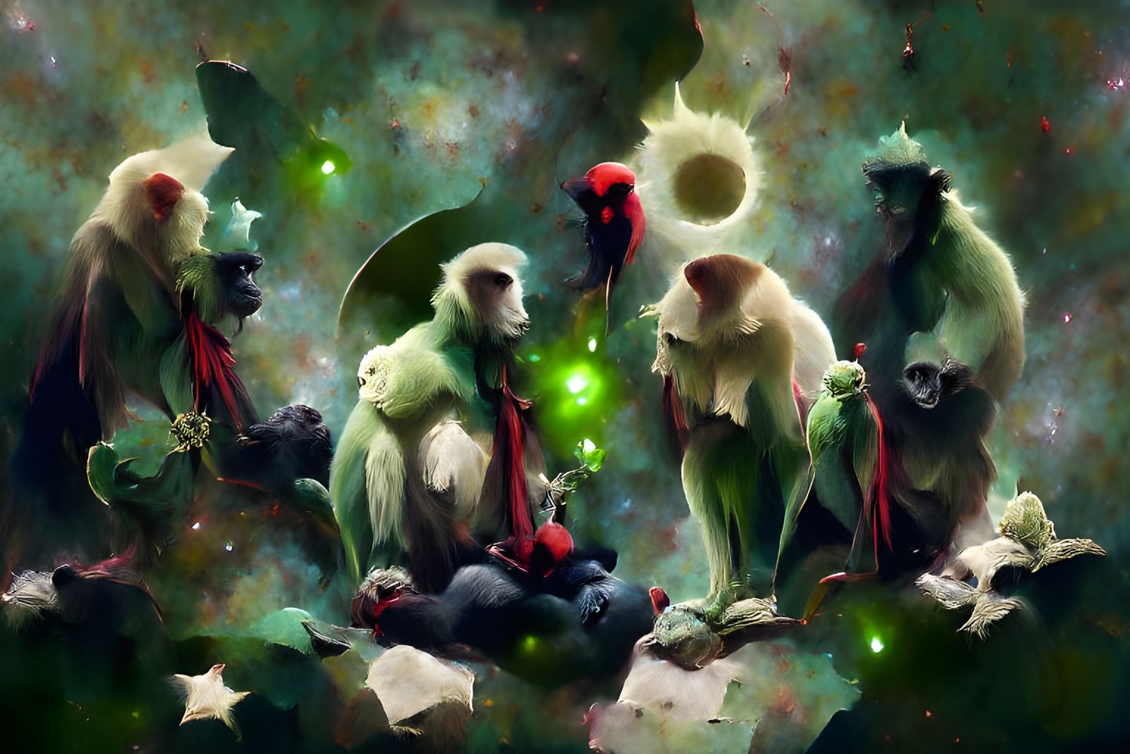 Cosmic monkeys - AI Generated Artwork - NightCafe Creator