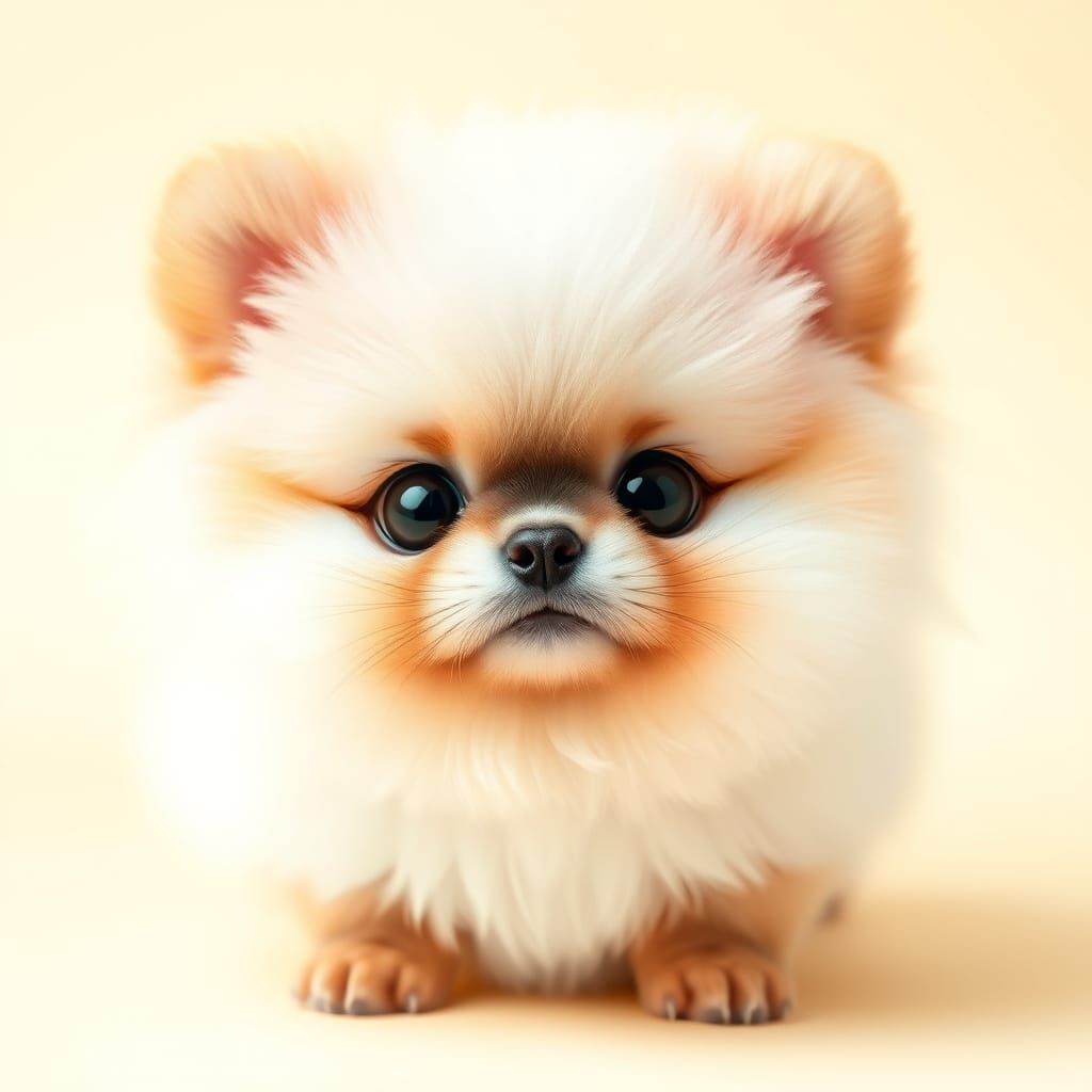 Kawaii pomchi cute - Adorable Pomchi Puppy in Playful Pop Ar...