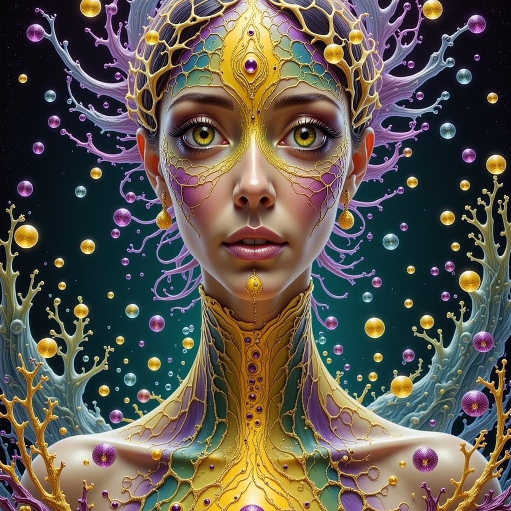 Amorphic Woman - Winter Wonderland in Vibrant Colors