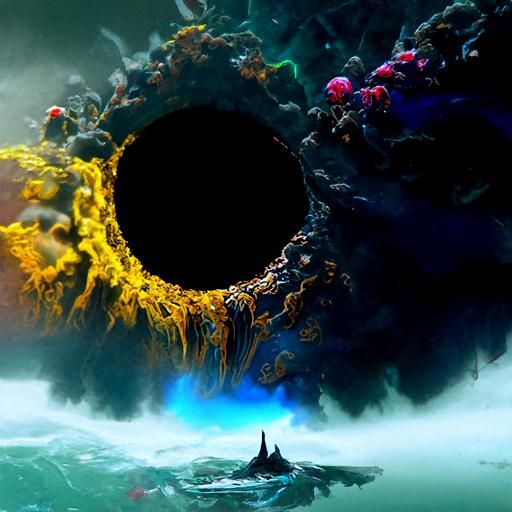 Black hole in the ocean - AI Generated Artwork - NightCafe Creator