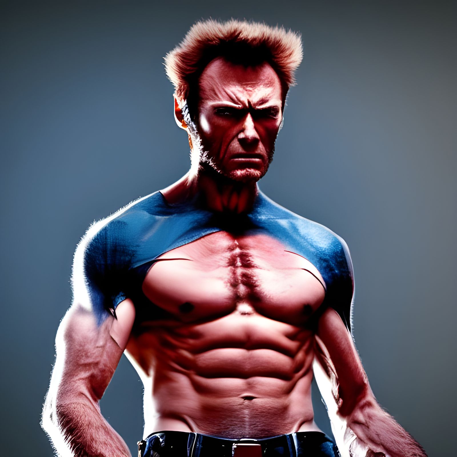 Clint Eastwood as Wolverine - AI Generated Artwork - NightCafe Creator