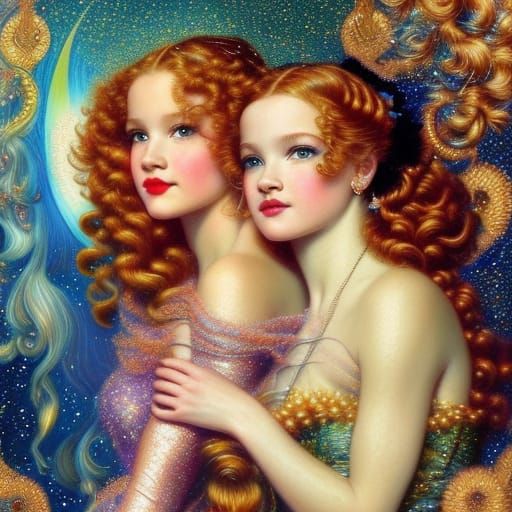 Celestial Sisters - AI Generated Artwork - NightCafe Creator