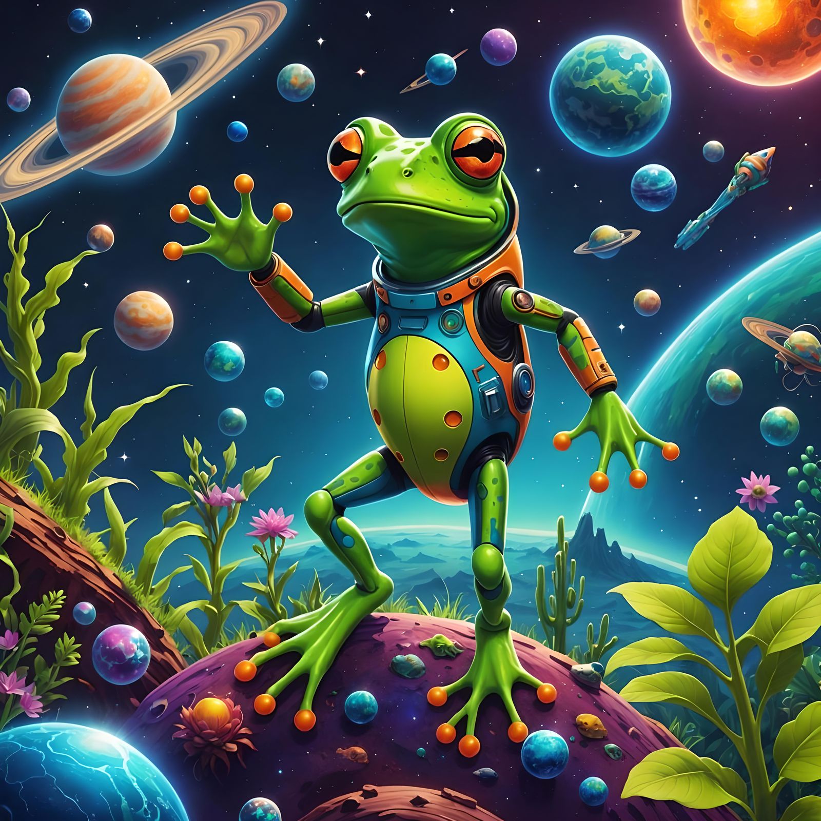 Random Objects in Space... maybe tree crazy frogs are dancing - AI ...