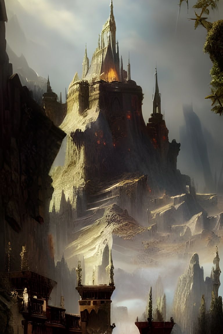 Mountain citadel - AI Generated Artwork - NightCafe Creator