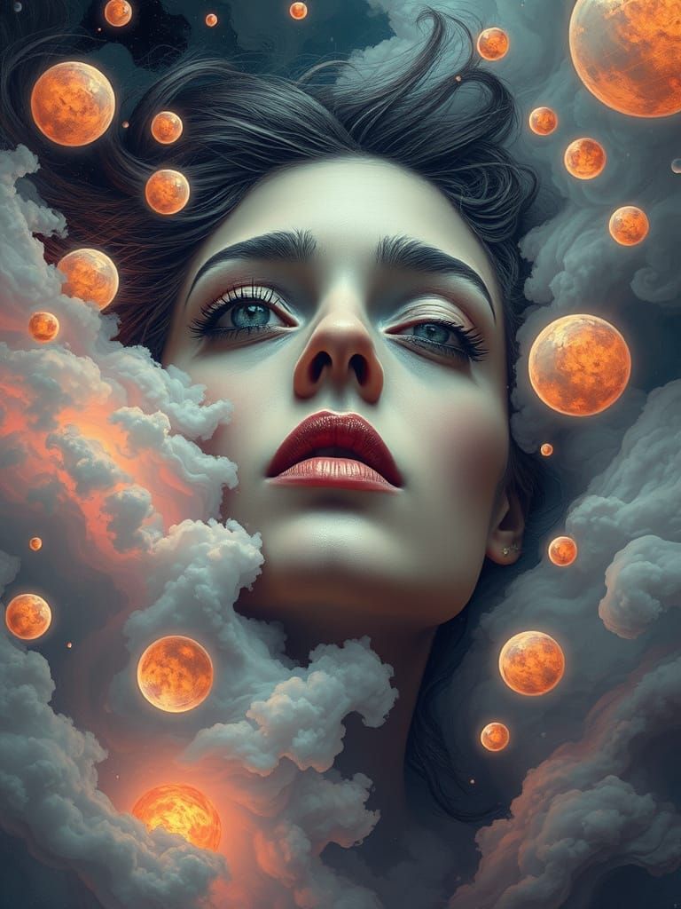 Hallucinations - Dreamlike Surrealist Visions of a Woman in...