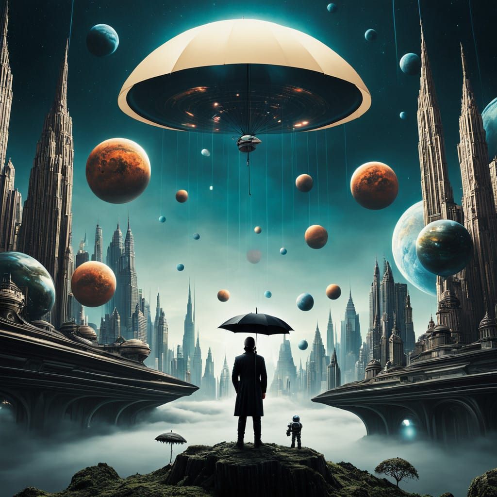 René Magritte’s Floating Worlds - Surreal Cityscapes with Fl...