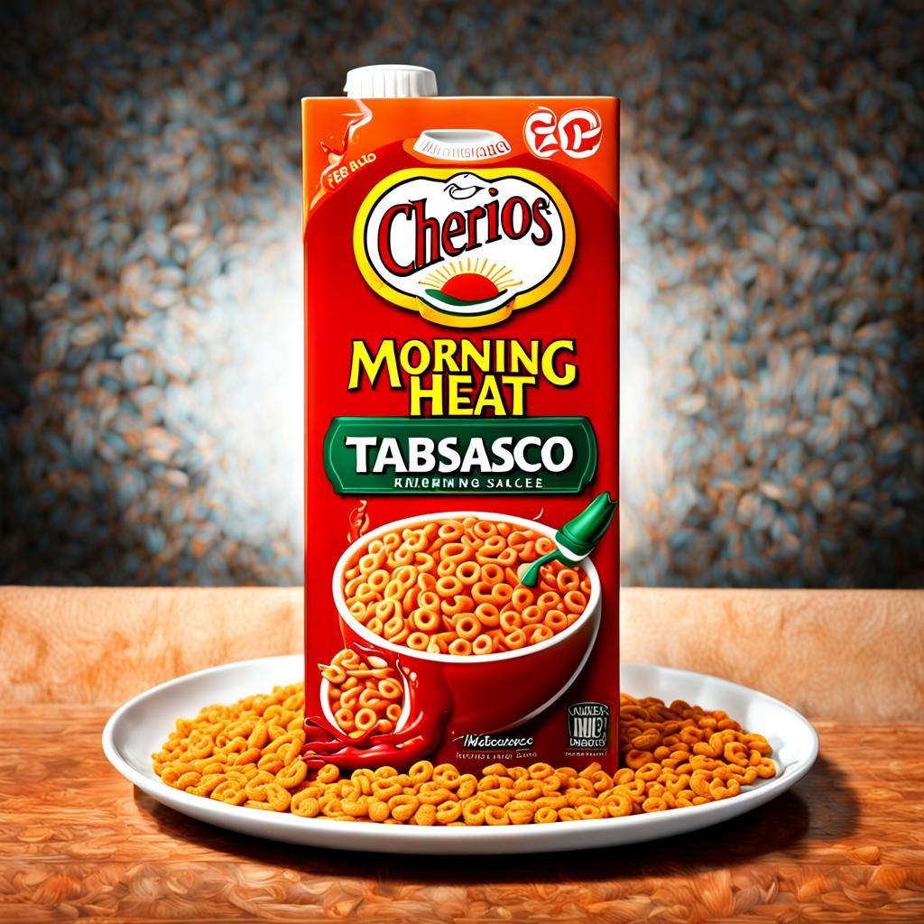 Cheerios & Tabasco Morning Heat - AI Generated Artwork - NightCafe Creator