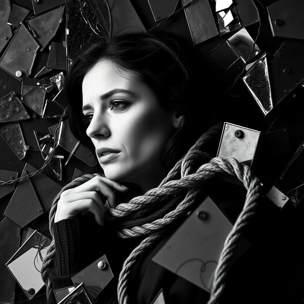 Black and white photography The nets of conformity can not contain the ...