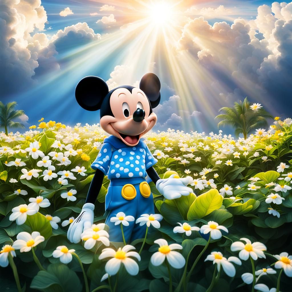 Mickey Mouse in paradise - AI Generated Artwork - NightCafe Creator