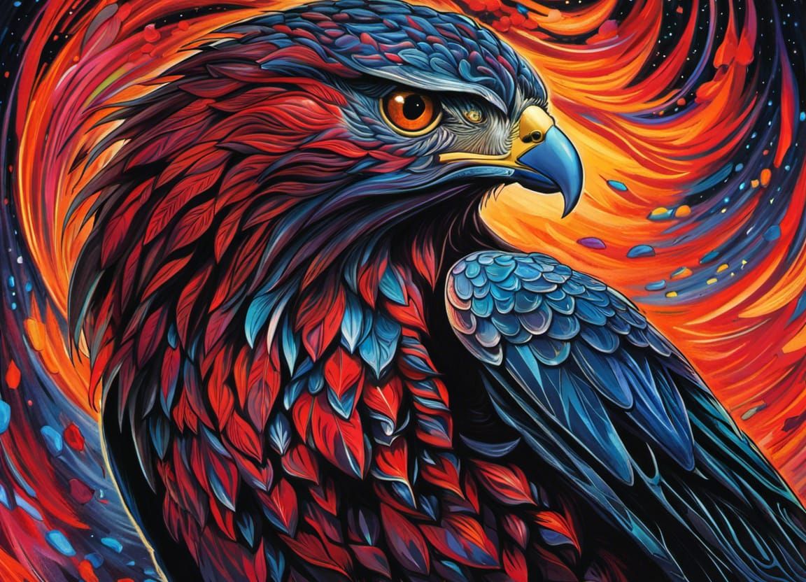 Fantasy Falcon Hawk 1.0 - AI Generated Artwork - NightCafe Creator