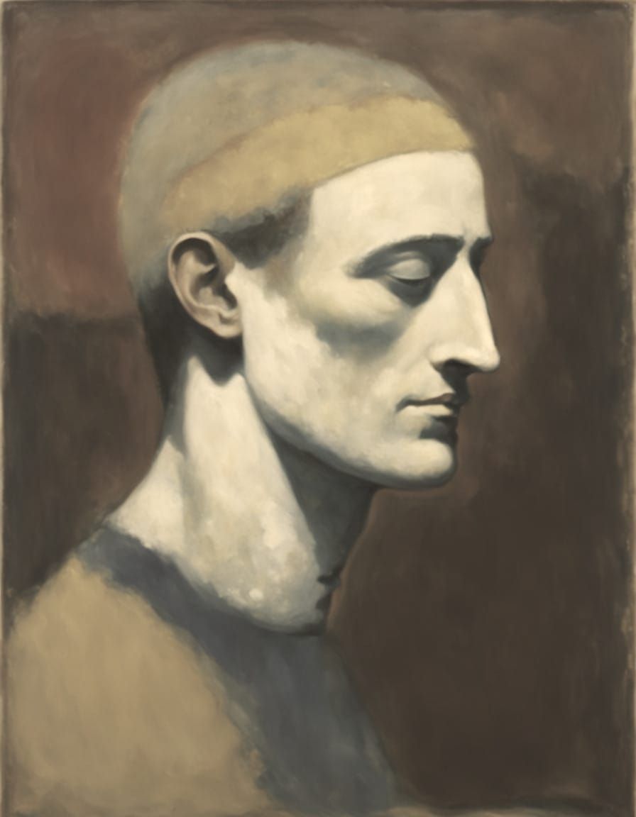 Angelic Men's Faces Radiant in Heavenly Realm - AI Art