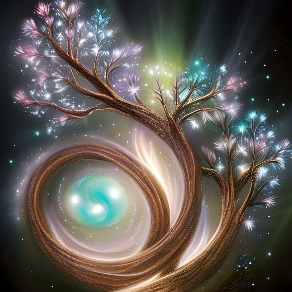 Luminescent holographic tree By Josephine Wall and Russ Mills - AI ...
