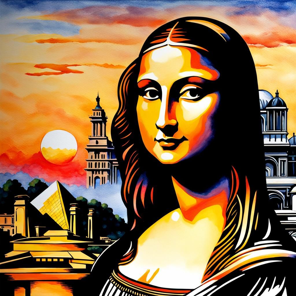 Modern Mona Lisa In Paris - AI Generated Artwork - NightCafe Creator