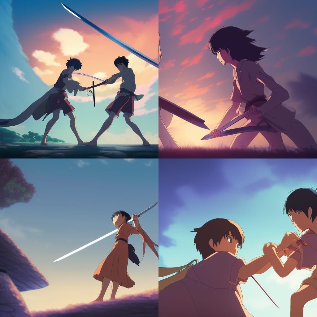 sword fight - AI Generated Artwork - NightCafe Creator