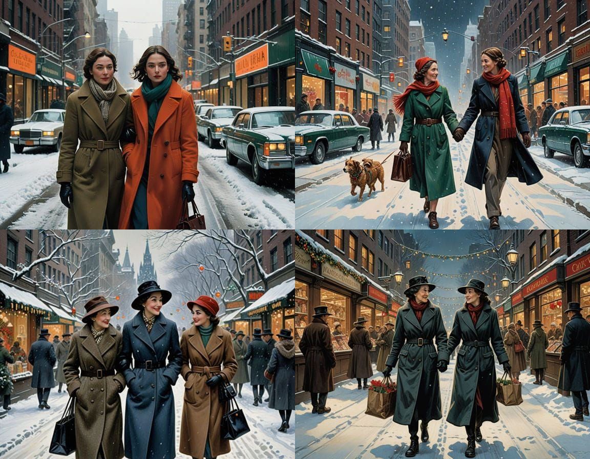 Vintage-Inspired Scene of Golda Meir and Gal Gadot... - AI Art