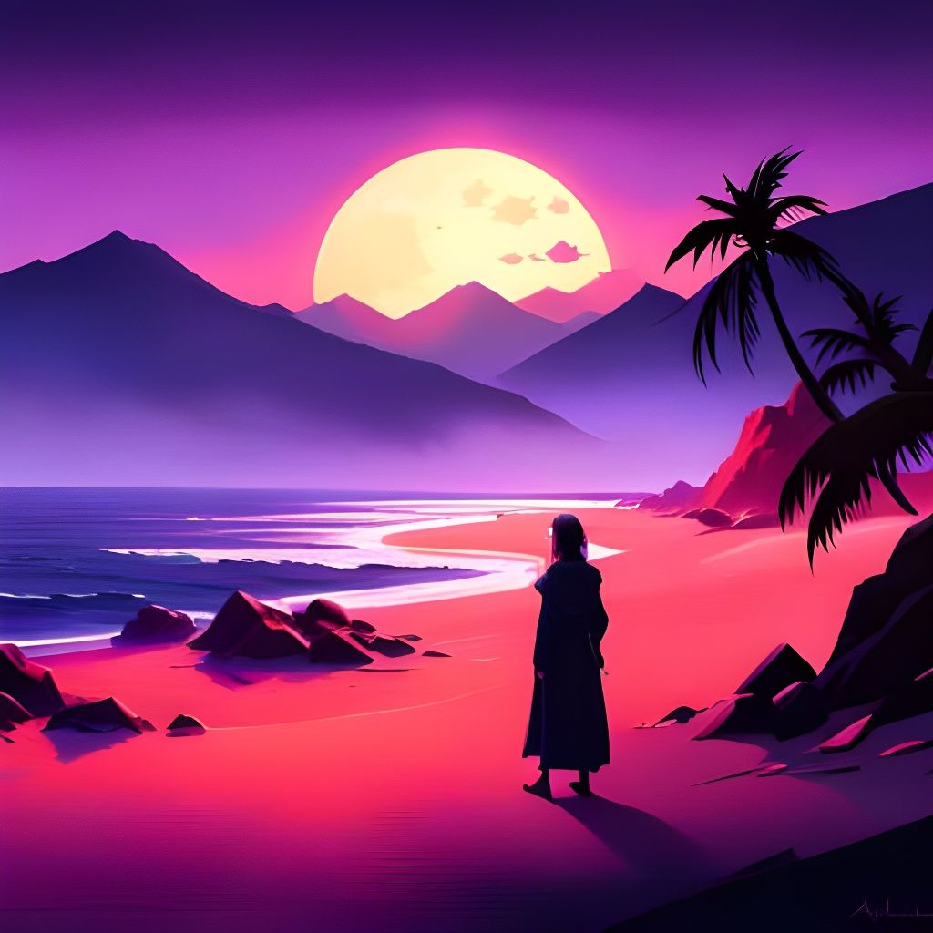 Watching the Sunset - AI Generated Artwork - NightCafe Creator