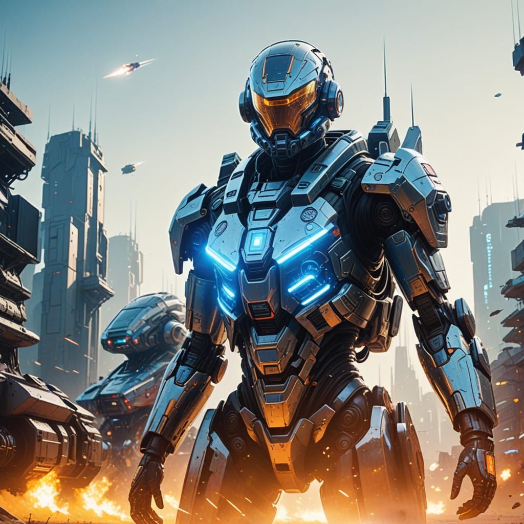 Cyborg Scientists Stand Ready at Futuristic Radar ... - AI Art