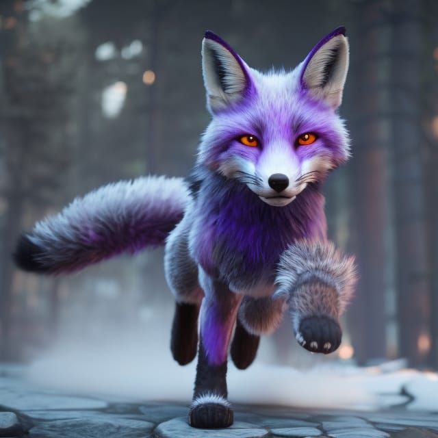 Fox running - AI Generated Artwork - NightCafe Creator