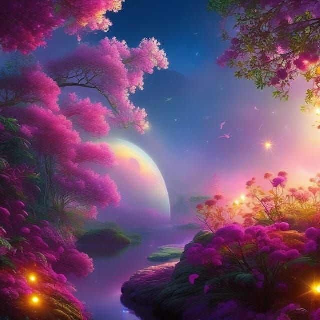 fantasy scene - AI Generated Artwork - NightCafe Creator