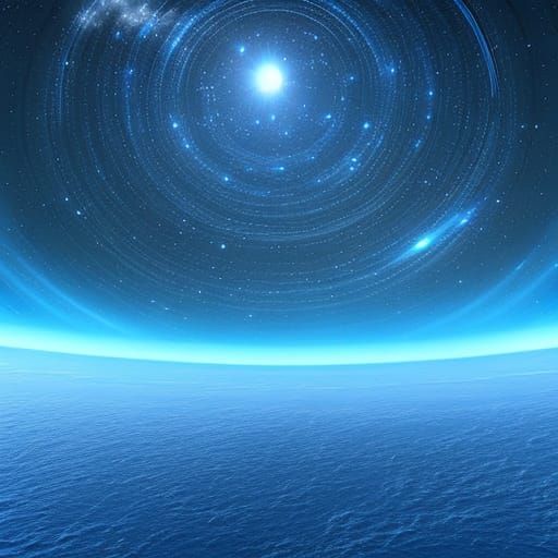 A cornflower blue apple floating in space - AI Generated Artwork ...