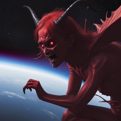 space demon yug hoo ta - AI Generated Artwork - NightCafe Creator