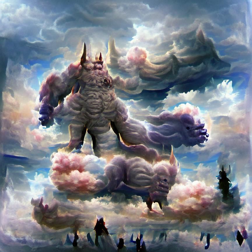 Behemoth God of the clouds - AI Generated Artwork - NightCafe Creator