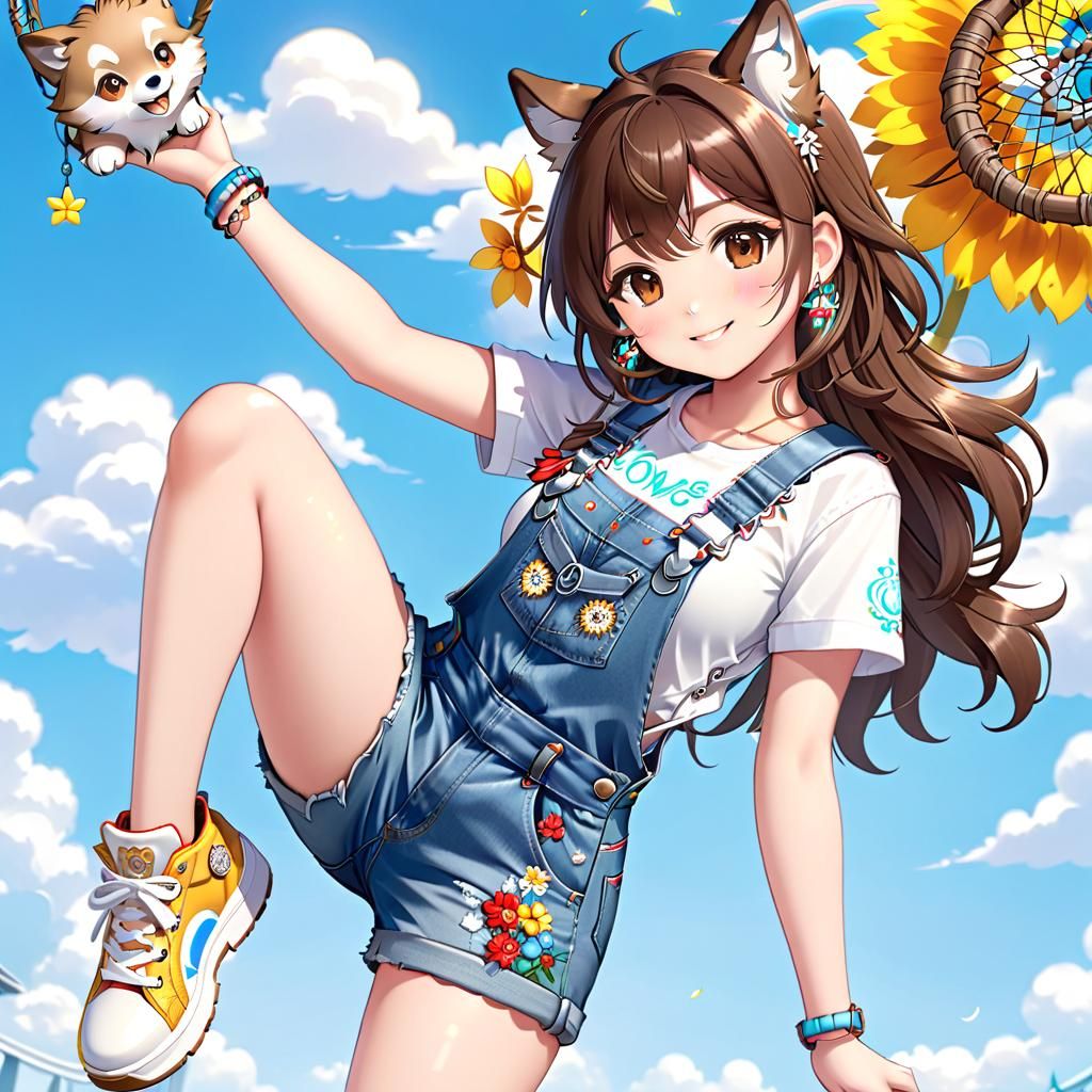 Cute shortalls Pim - AI Generated Artwork - NightCafe Creator