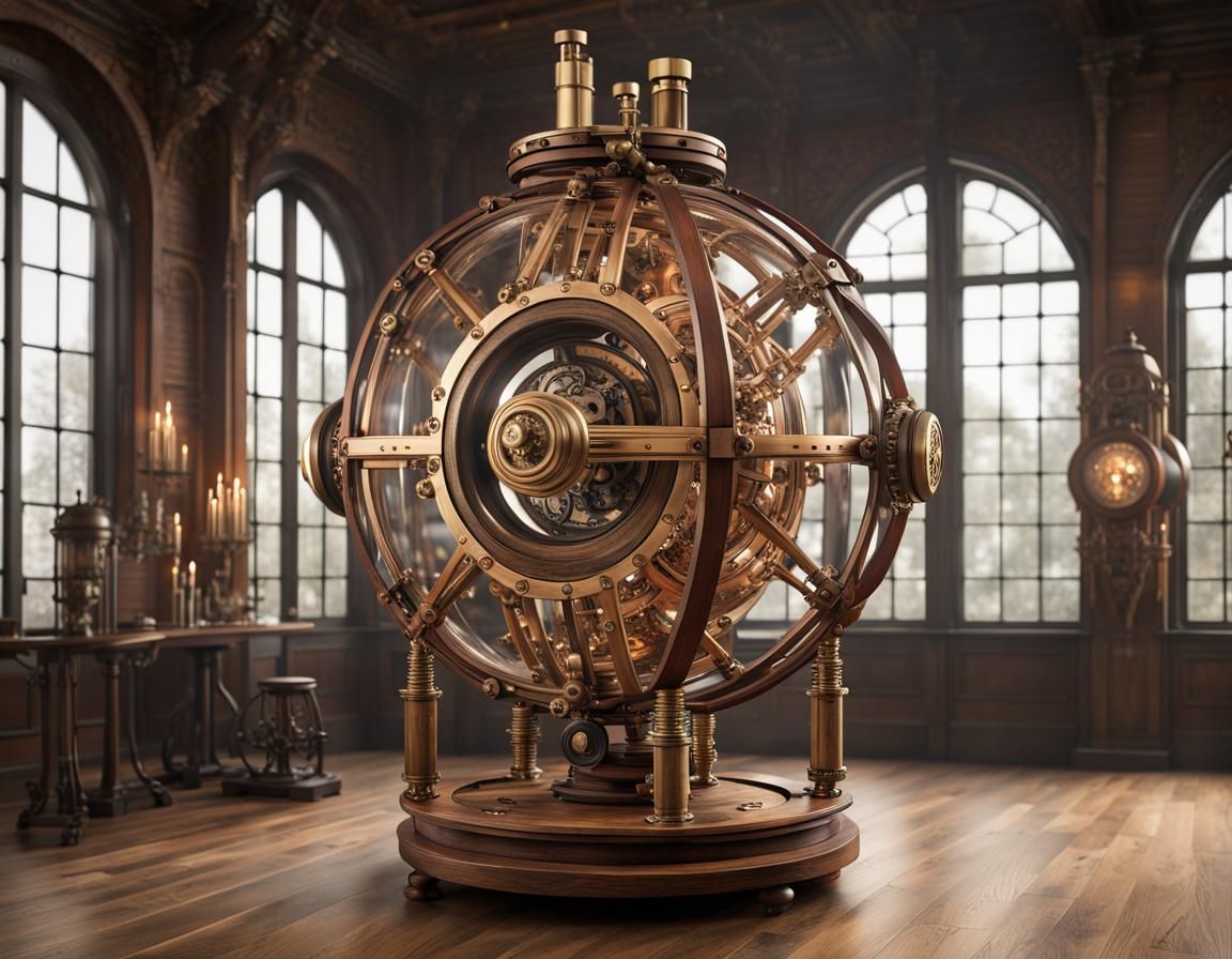 Behold the ornate wooden contraption, a testament to intricate ...