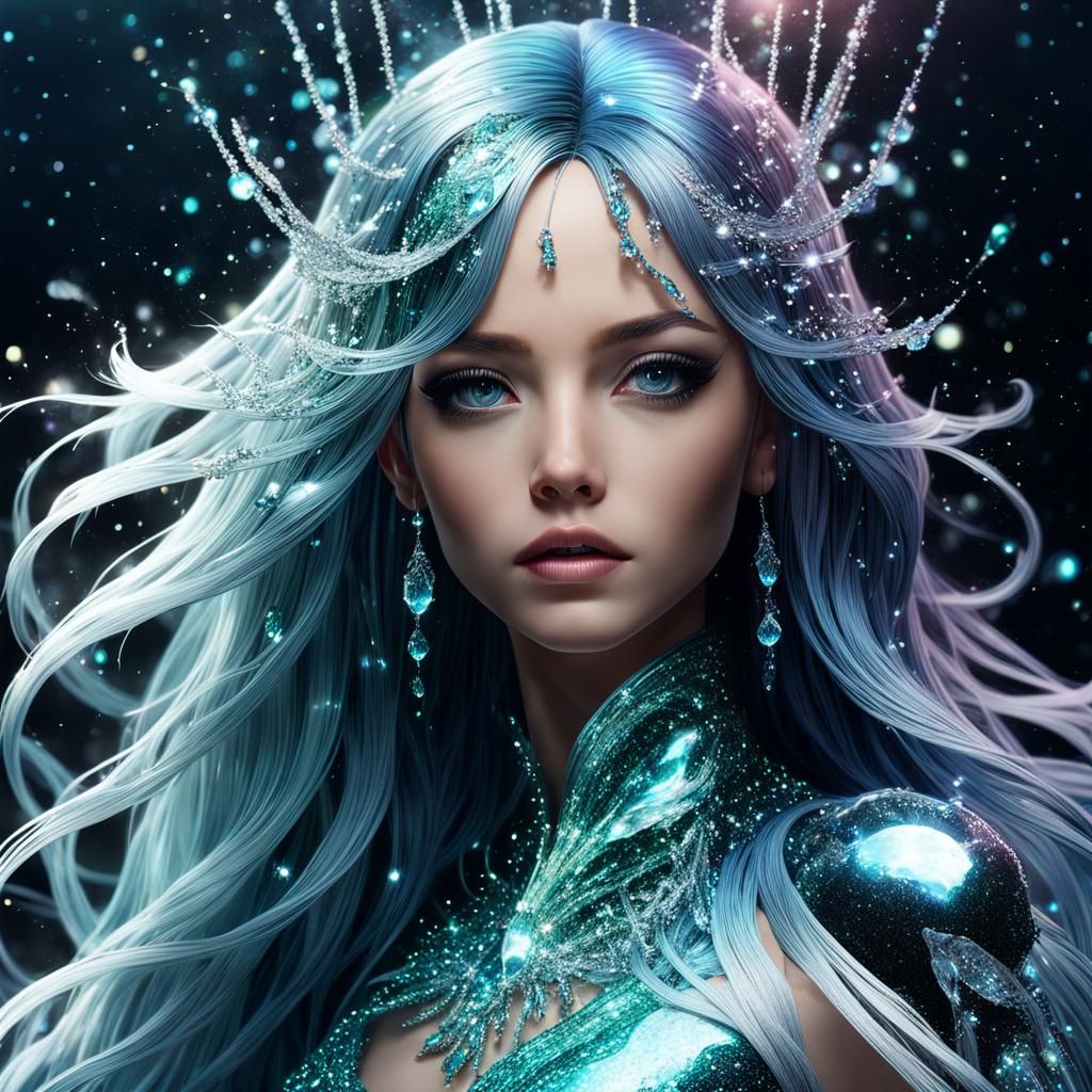 Water splash and icicles - AI Generated Artwork - NightCafe Creator