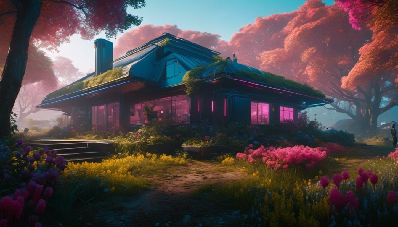Modern Cottage - AI Generated Artwork - NightCafe Creator
