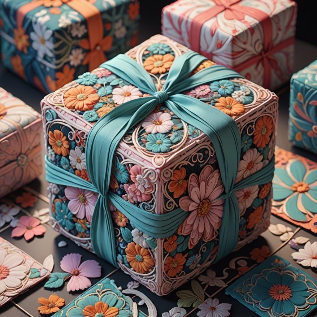 Stripscube - Vibrant Anime Cube Art in Intricate Textures