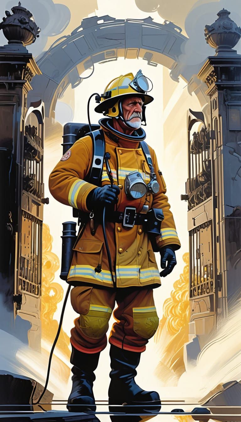 A fireman knocked at the heavenly gate!