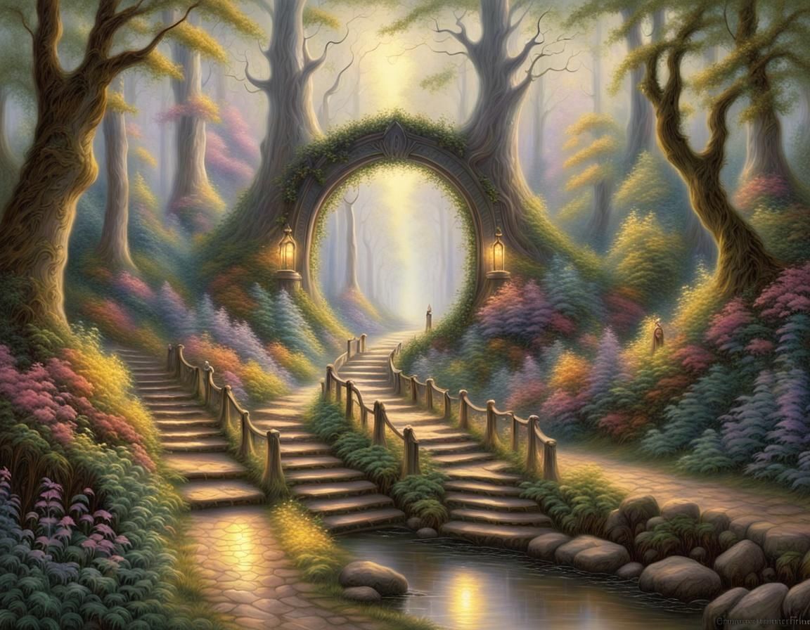 Paths to Interesting Places - Forest Portal - AI Generated Artwork ...