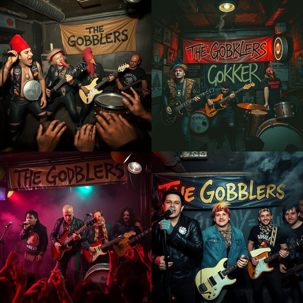 Turkish punk band "The Gobblers" playing in a underground dive bar.