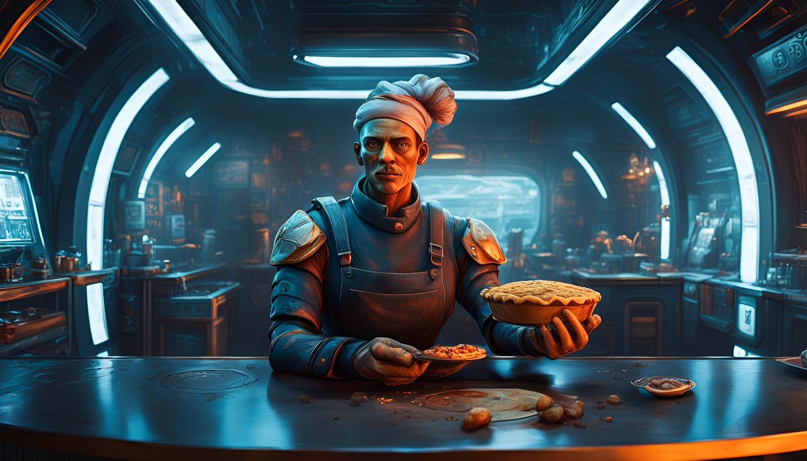 Cyberpunk Pie man - AI Generated Artwork - NightCafe Creator