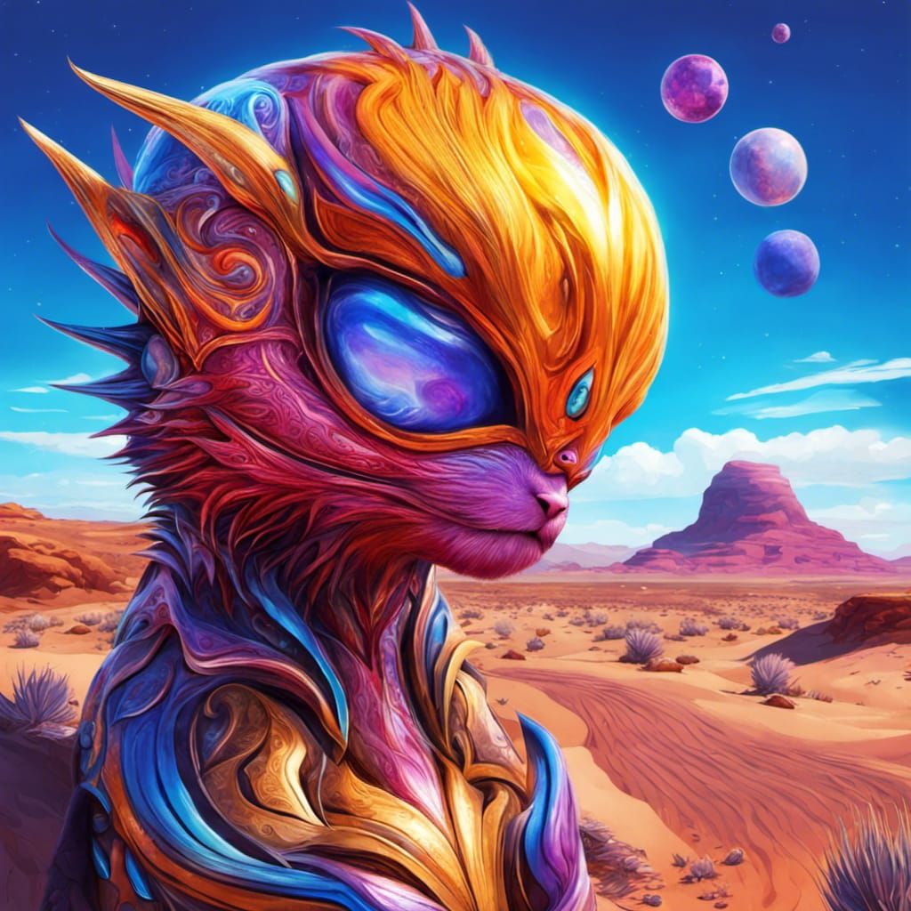 Unusual alien Cat 🐈 - AI Generated Artwork - NightCafe Creator