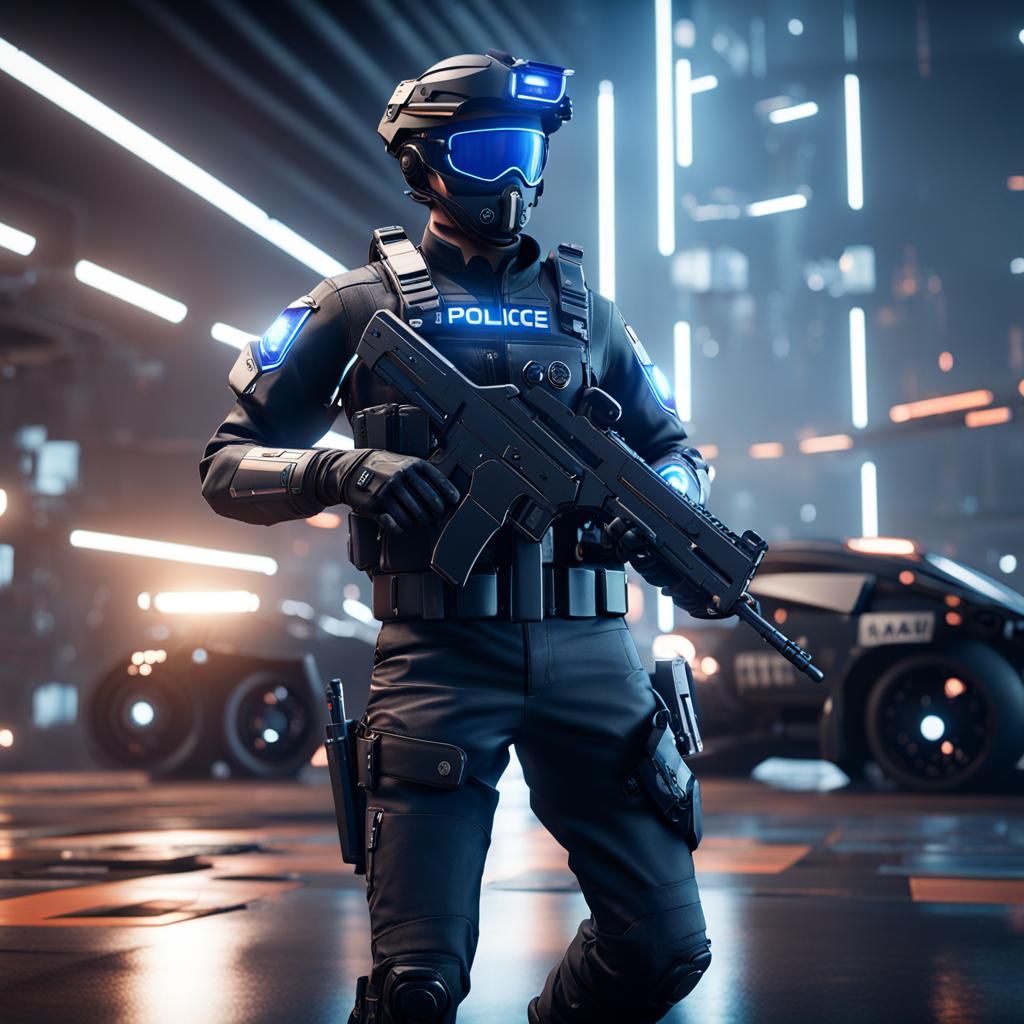 Futuristic police - AI Generated Artwork - NightCafe Creator