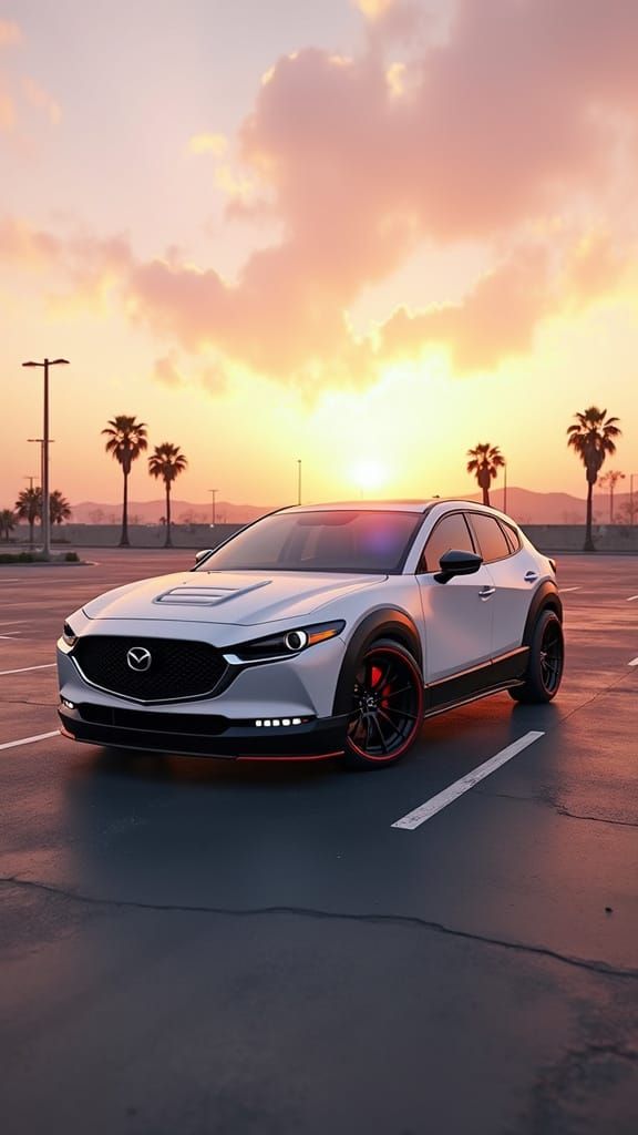 Futuristic Mazda CX-30 Modified with Aggressive Sp... - AI Art