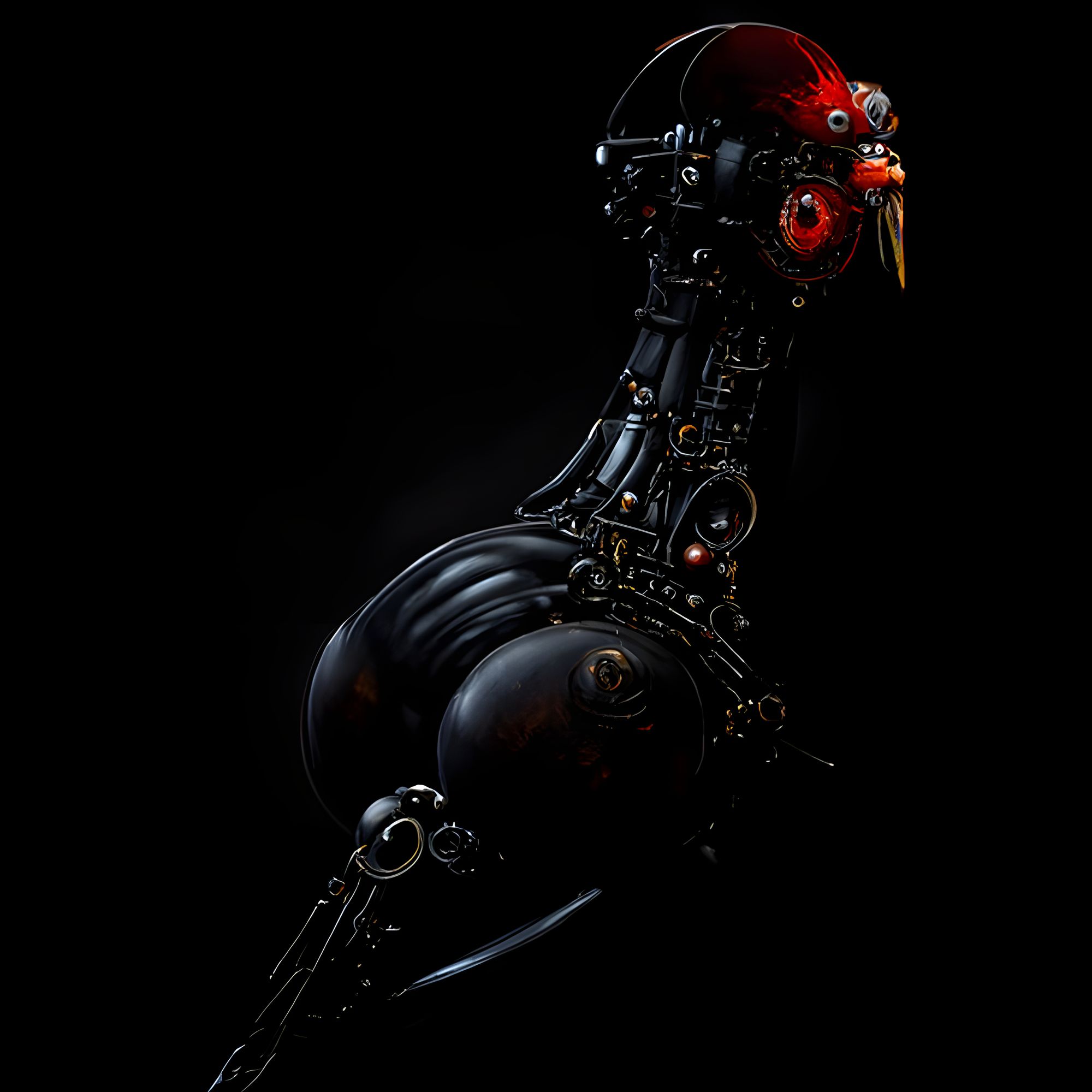 Clockwork Big Black C.. Rooster : r/nightcafe