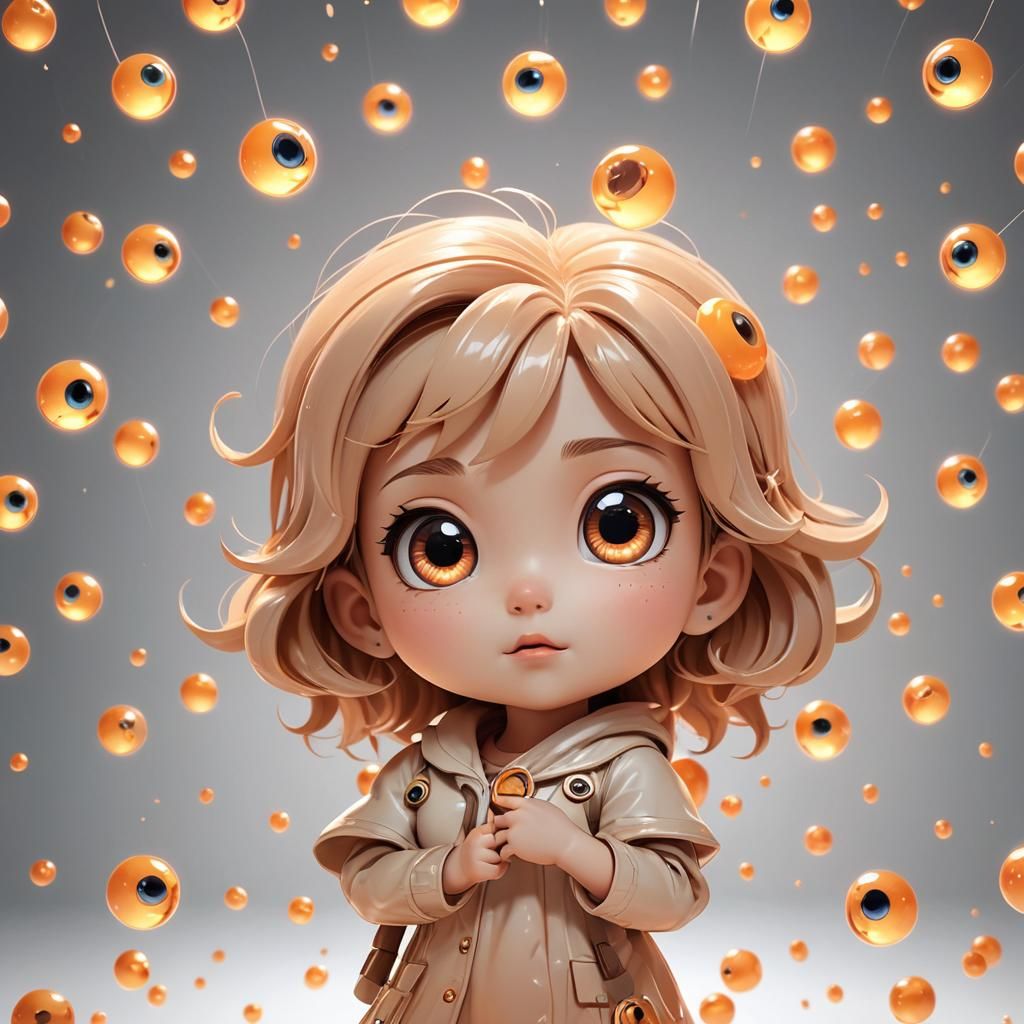 cute chibi apricot girl - AI Generated Artwork - NightCafe Creator