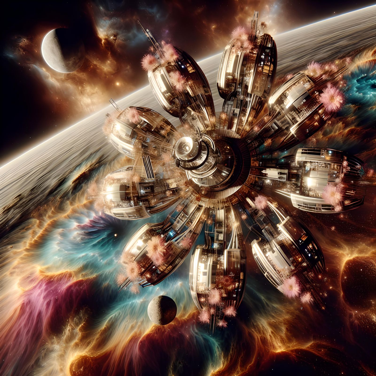 Space station - AI Generated Artwork - NightCafe Creator